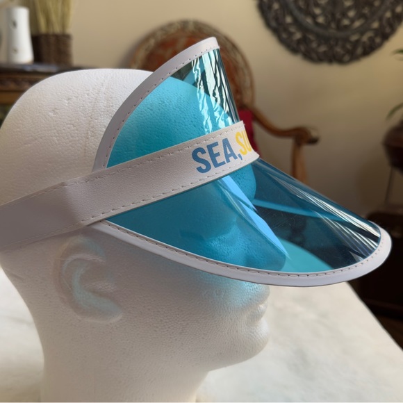D&Y | Accessories | Dy Summer Open Top Sun Visors Hats Plastic Clear Uv ...